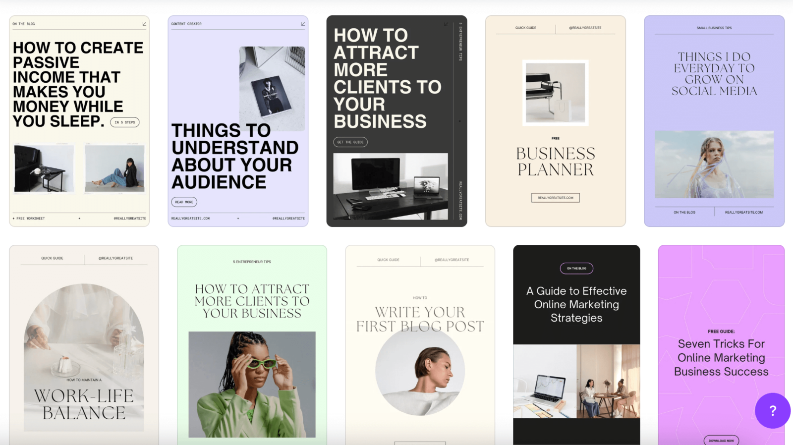 The Best Pinterest Pin Templates for Creative Entrepreneurs - Sarah Burk